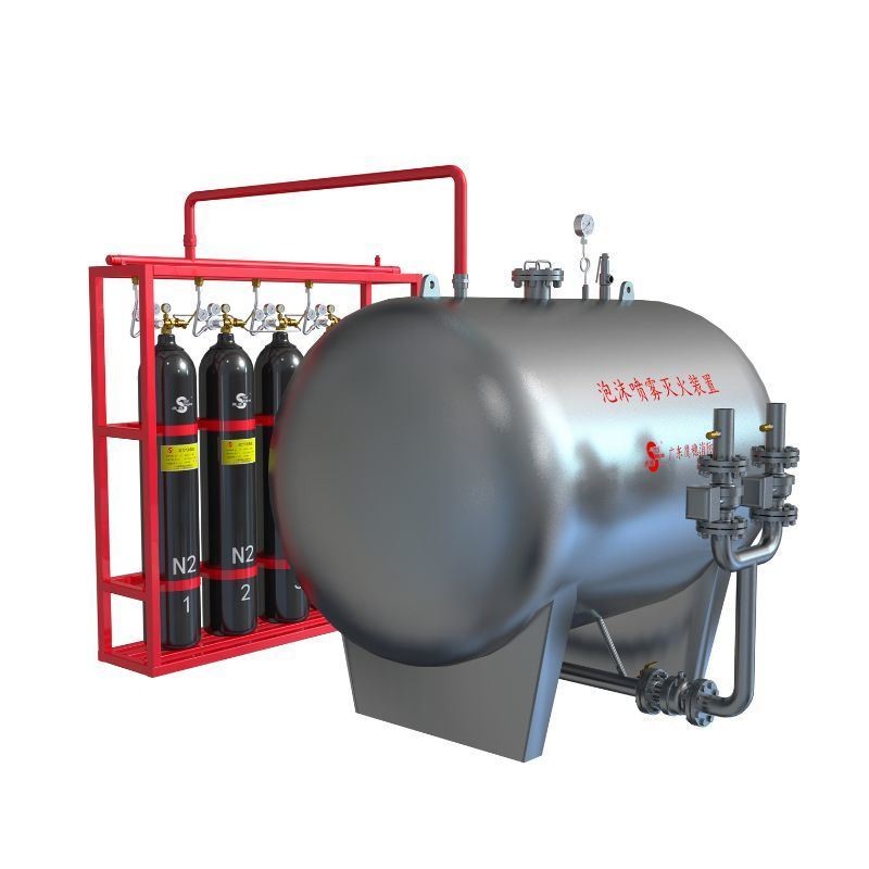 3500L Storage Tank Volume Tunnel Foam Spray Fire Extinguishing ...